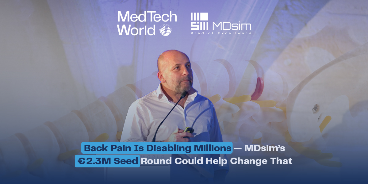 MDsim Raises €2.3M Seed Funding for AI Spine Care Platform